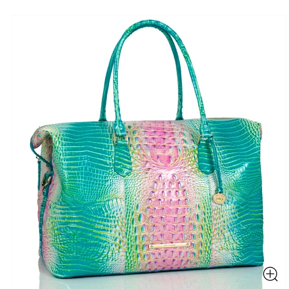 Brahmin | Bags | Brahmin Luxbury Weekender Travel Bag Cotton Candy ...